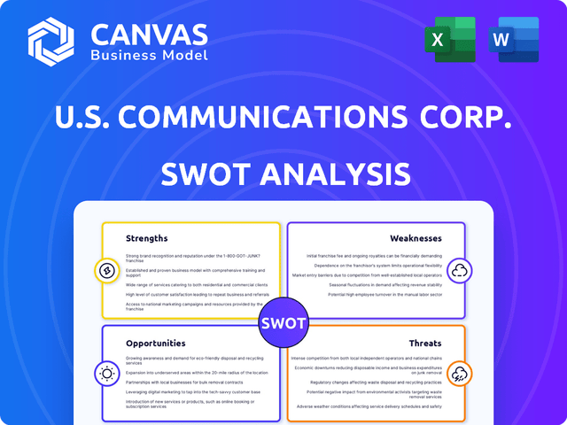 U.S. COMMUNICATIONS CORP. SWOT ANALYSIS – CanvasBusinessModel.com